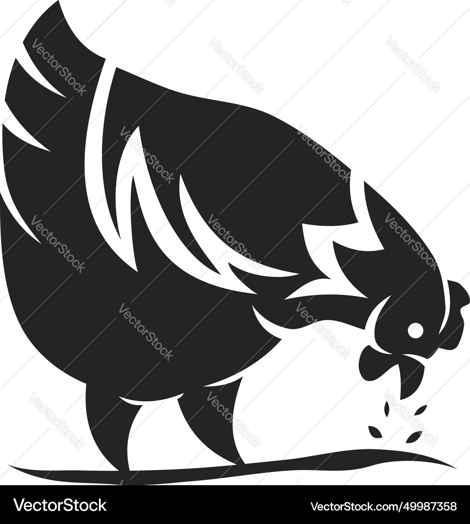 Hen logo template isolated brand identity icon Vector Image