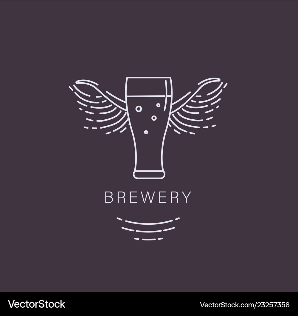 Icon and logo beer and brewery Royalty Free Vector Image