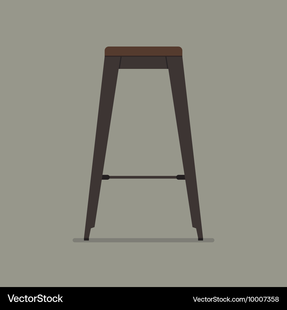 Industrial style steel stool Royalty Free Vector Image