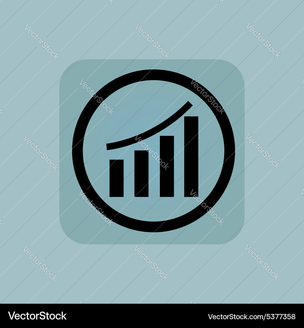 Pale blue bar graphic sign Royalty Free Vector Image