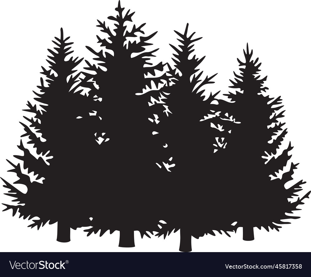 Pine trees Royalty Free Vector Image - VectorStock