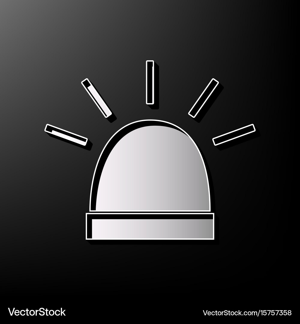 Police single sign gray 3d printed icon Royalty Free Vector