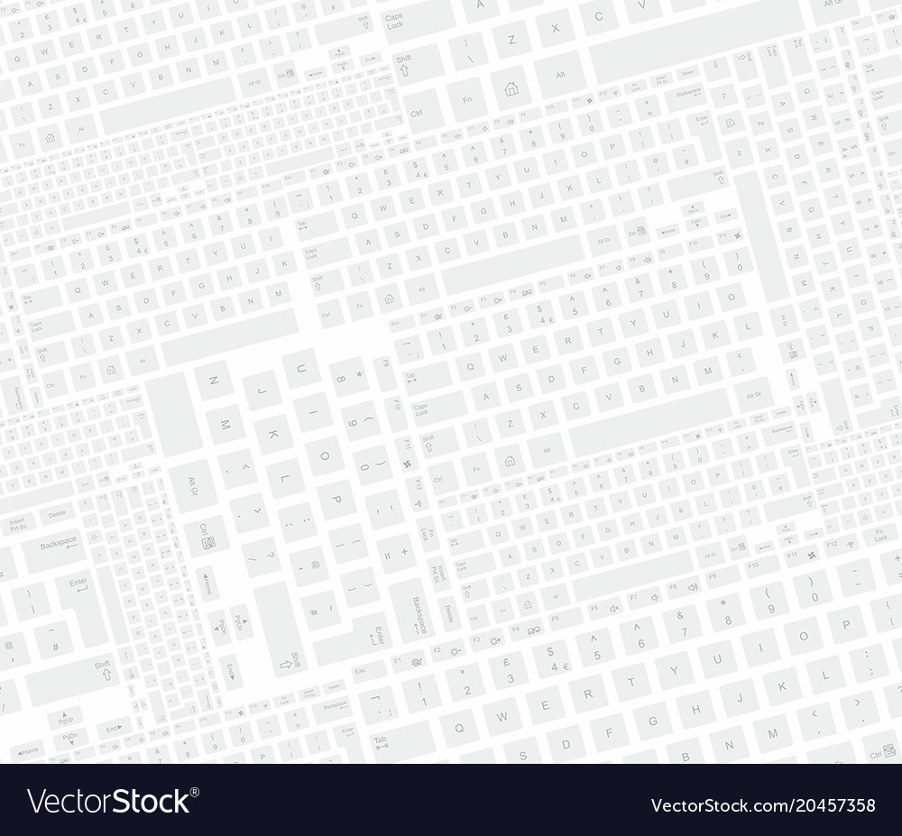 Seamless pattern with keyboard Royalty Free Vector Image