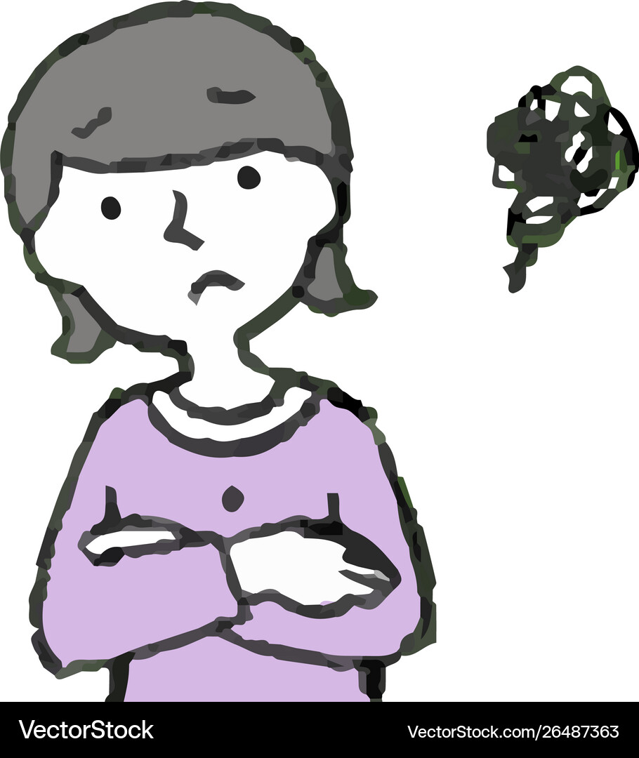 A woman face and pose set 4 Royalty Free Vector Image