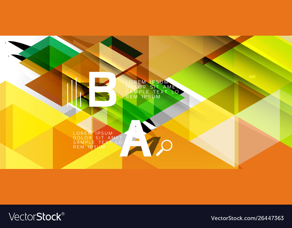 Abstract triangle pattern colorful backdrop Vector Image
