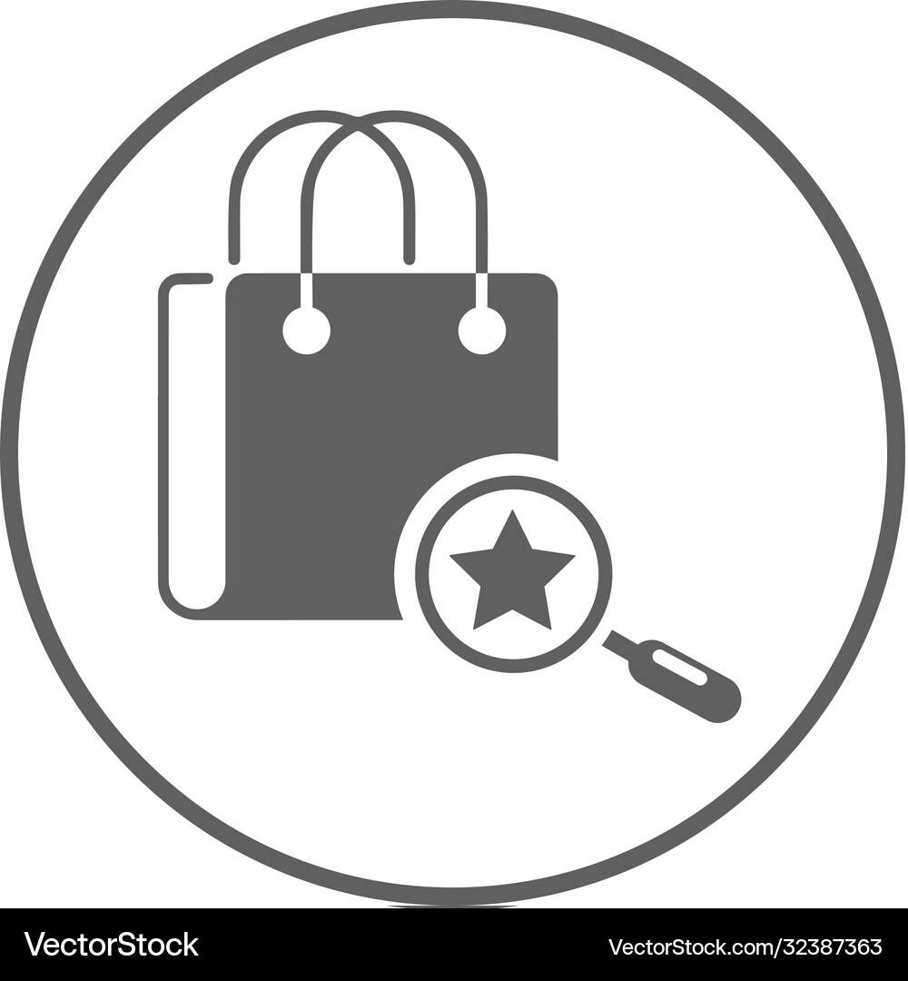 Favorite products icon searching gray icon Vector Image