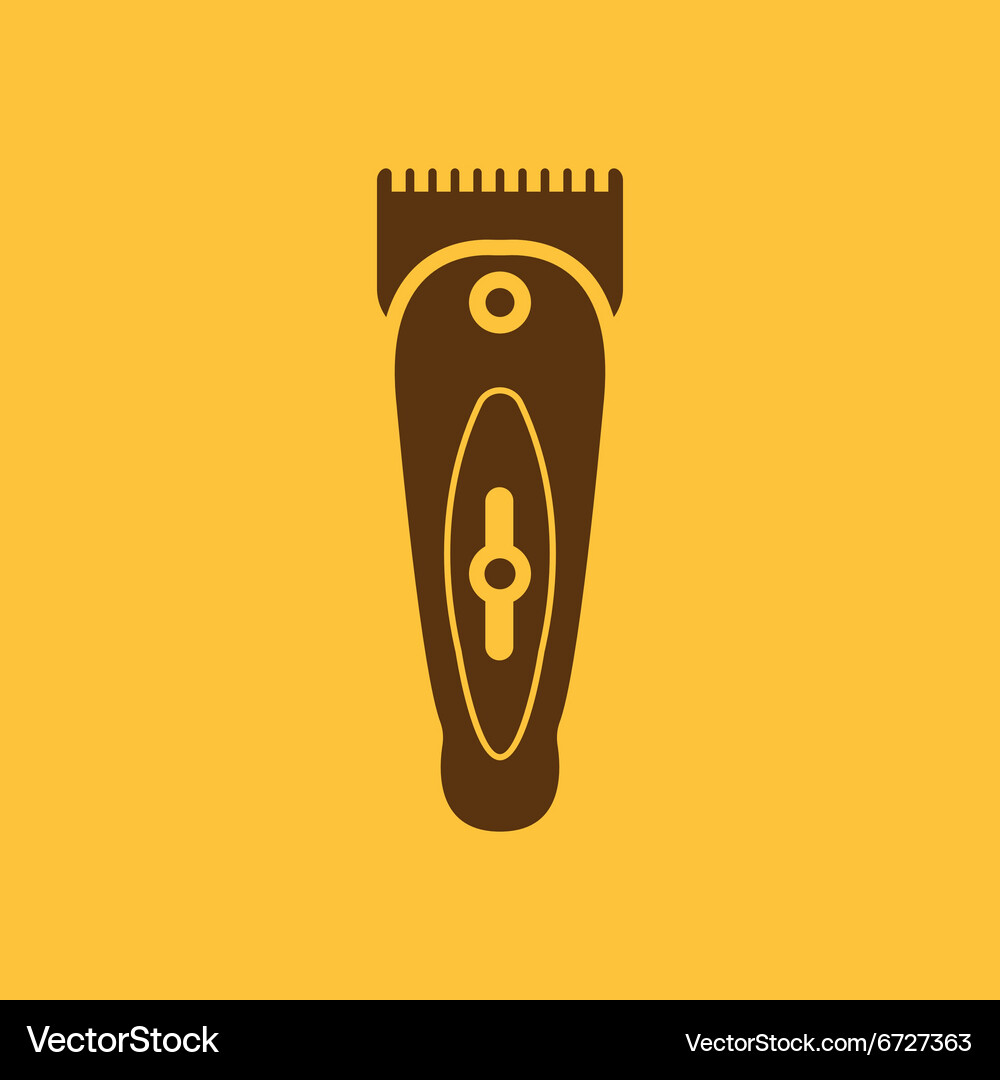Hairclipper icon shaver symbol flat Royalty Free Vector