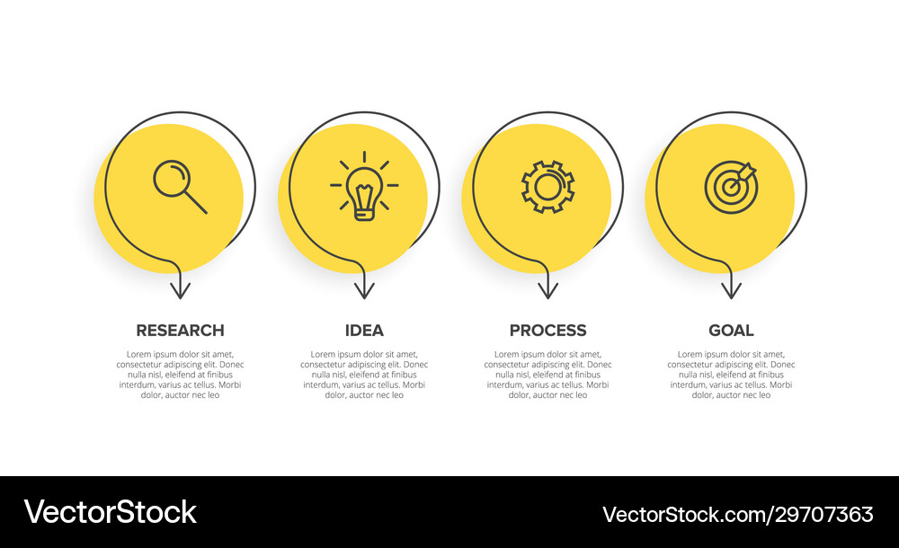 Infographic design with icons and 4 options Vector Image