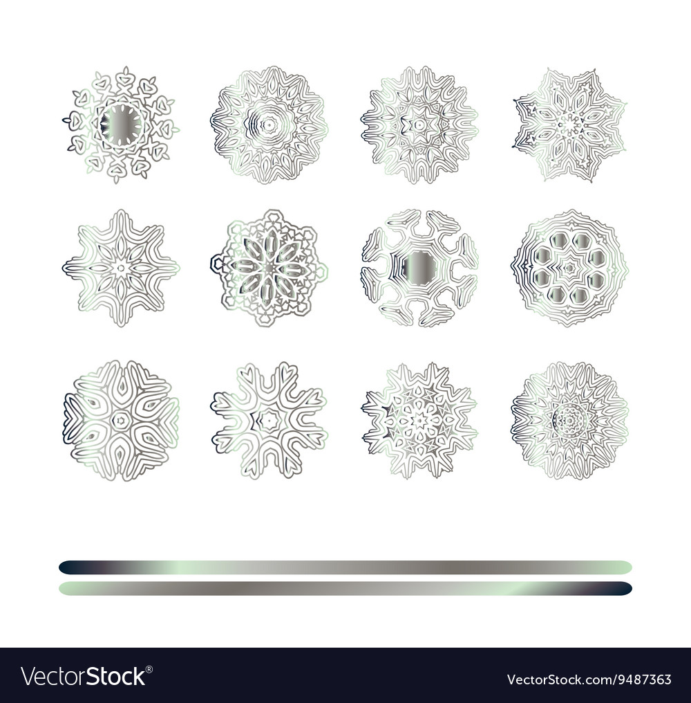 Oriental silver pattern Royalty Free Vector Image