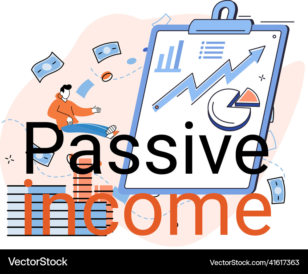 Passive income metaphor interest on deposits Vector Image
