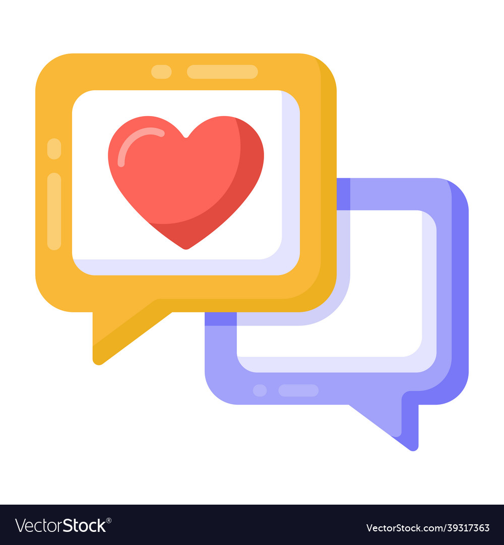 Romantic chat Royalty Free Vector Image - VectorStock