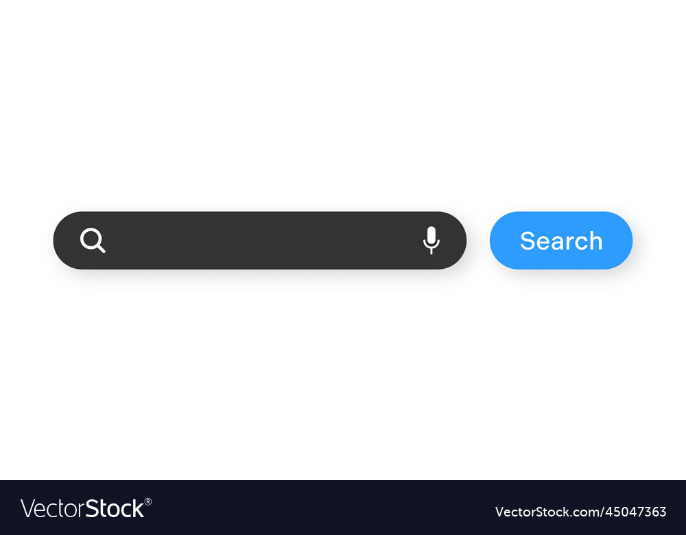 Search bar with round corners internet browser Vector Image