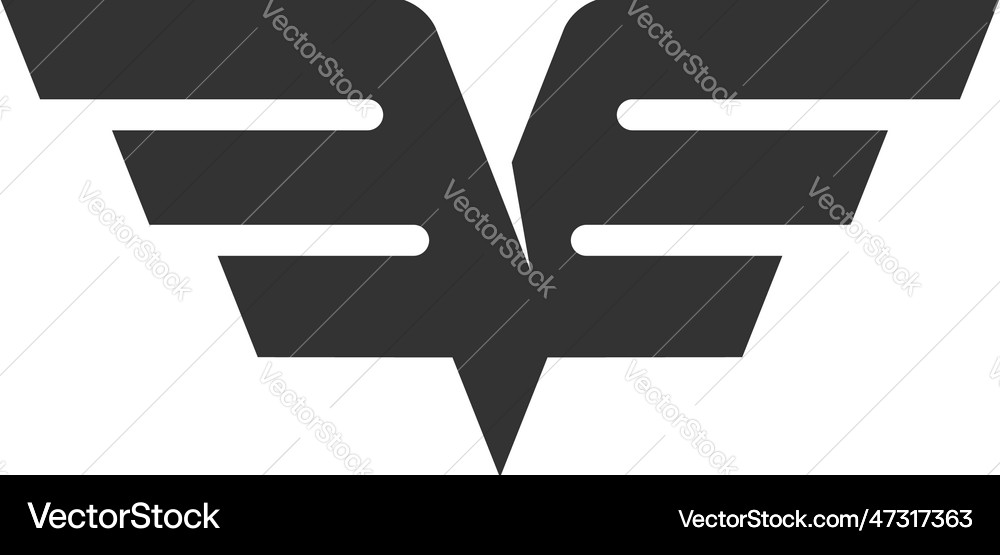 Wing logo template icon brand identity isolated Vector Image