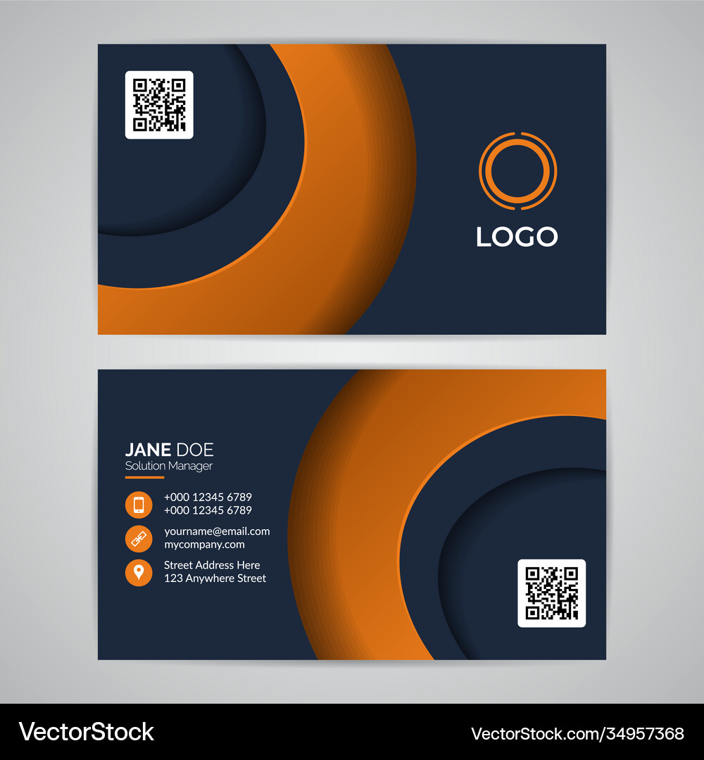 Abstract modern simple business id card template Vector Image