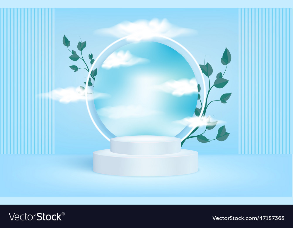 Blue studio background Royalty Free Vector Image