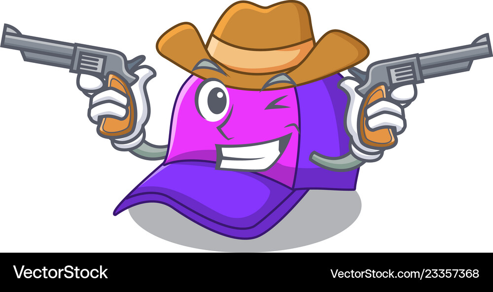 Cowboy cap shape in the a cartoon Royalty Free Vector Image