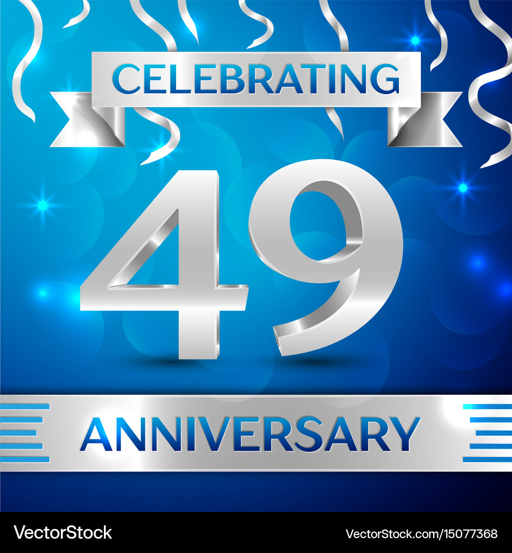 Forty nine years anniversary celebration design Vector Image