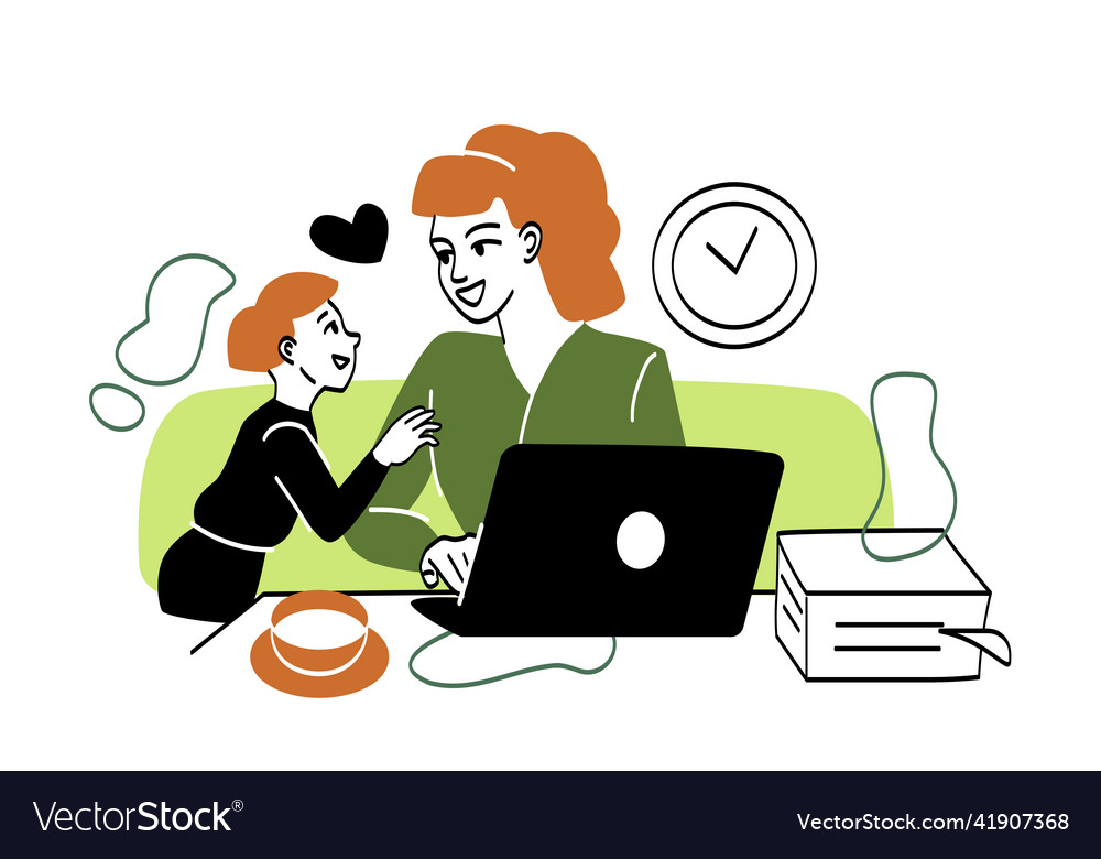 Freelance people working Royalty Free Vector Image