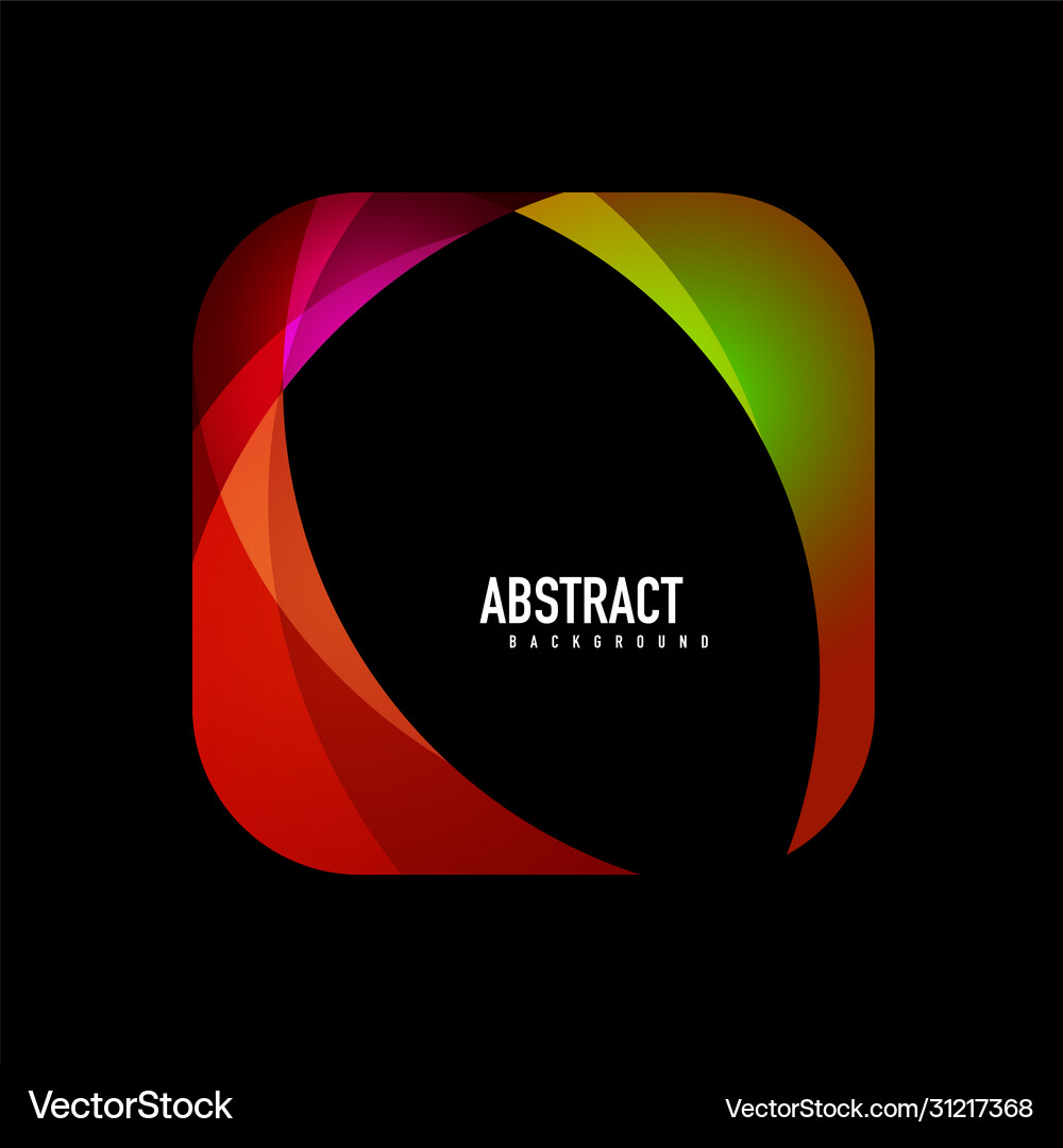 Geometric logo template flowing waves with text Vector Image