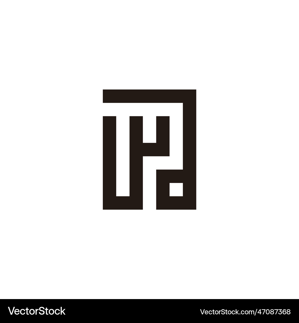 Letter wa square simple geometric symbol simple Vector Image