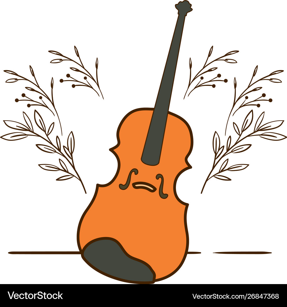 Musical instrument fiddle on white background Vector Image
