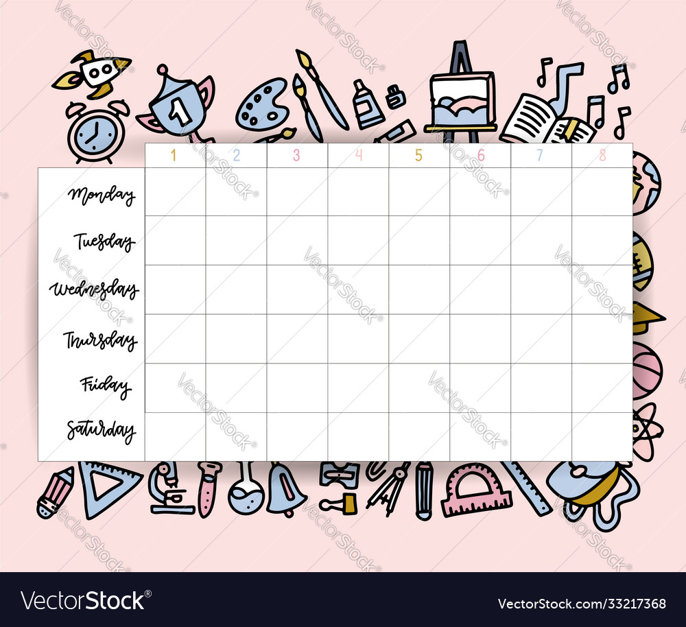 Ofert Bravur ncep tor Cool Timetable Template Simfonie Sugera Video