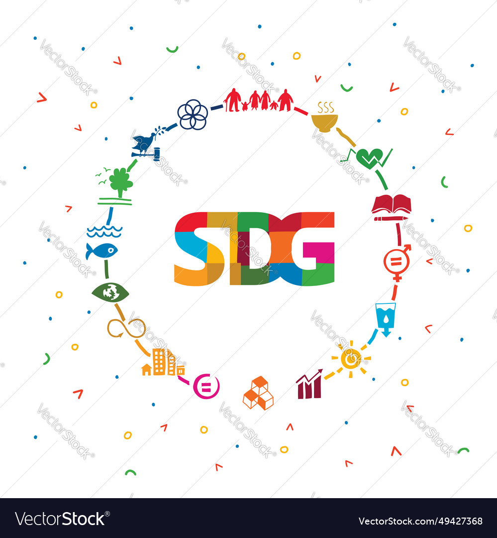 Sustainable development goals set Royalty Free Vector Image