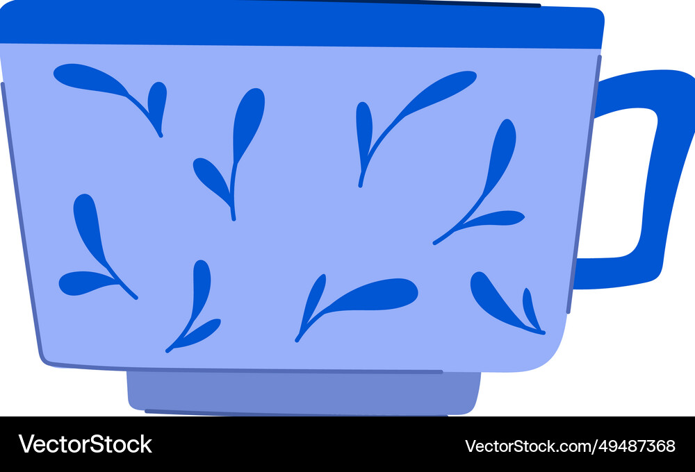 Traditional vintage cup cartoon Royalty Free Vector Image