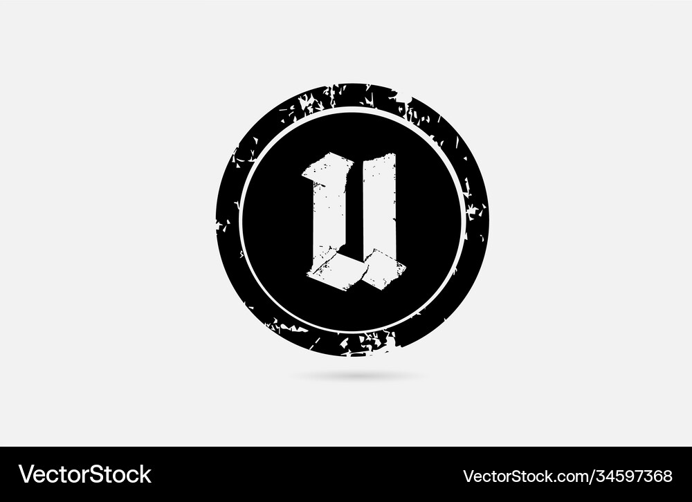 Vintage u alphabet letter logo icon template Vector Image