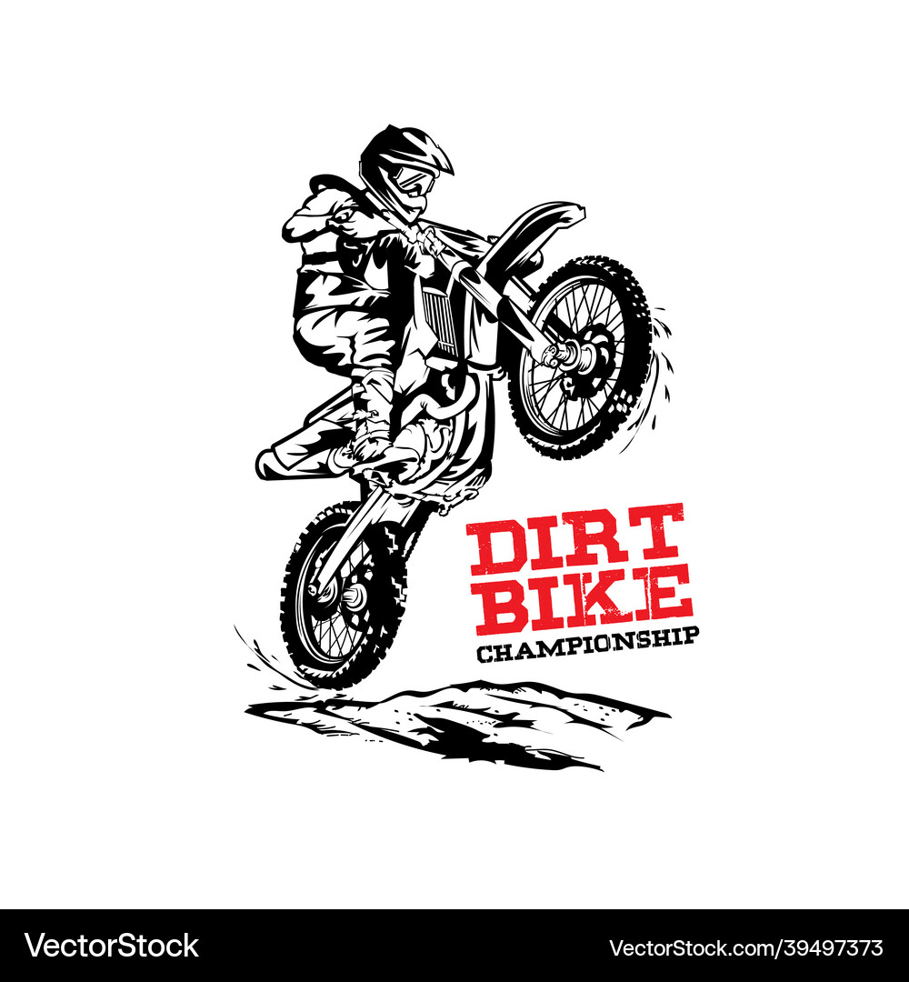 Dirt Bike Racing Logo Royalty Free Vector Image