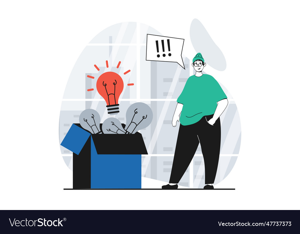 Finding solution concept with people scene in flat Finding solution concept with people scene in flat
