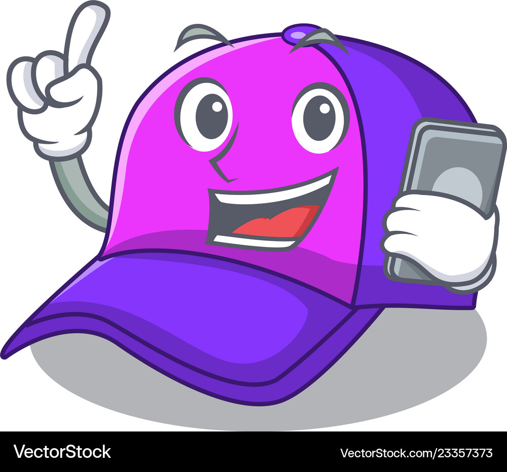 With phone cap shape in the a cartoon Royalty Free Vector