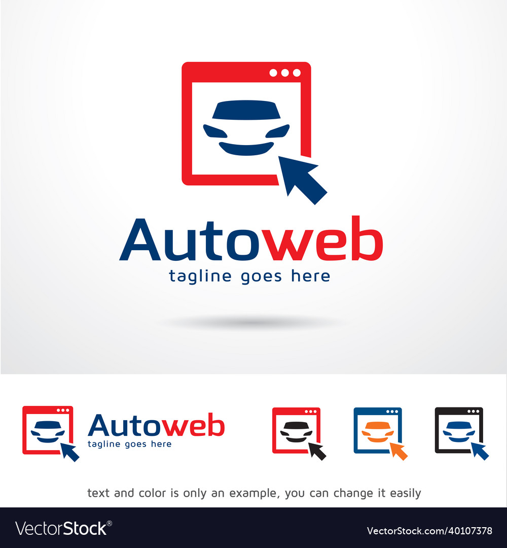 Auto web logo template Royalty Free Vector Image