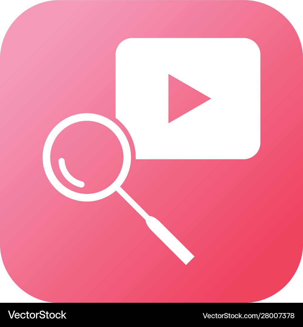 Beautiful search video glyph icon Royalty Free Vector Image