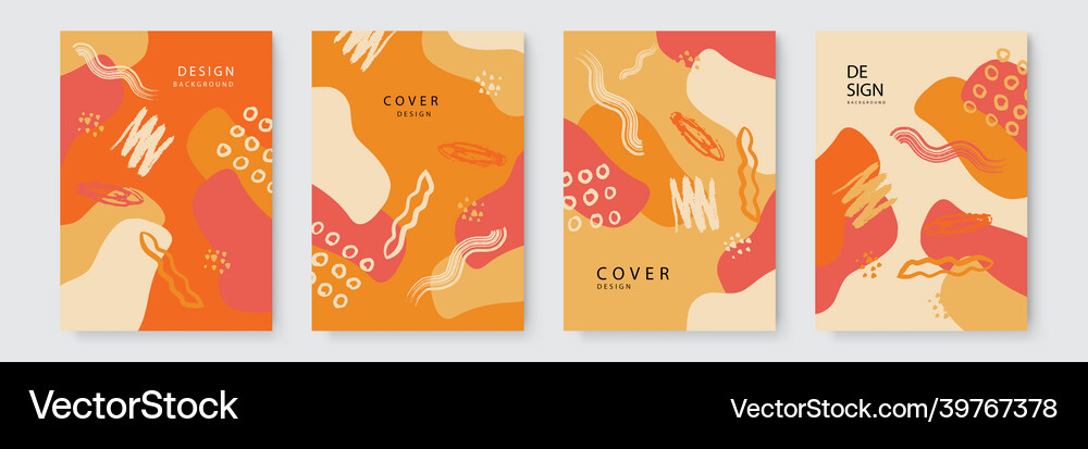 Cover page templates universal abstract layouts Vector Image