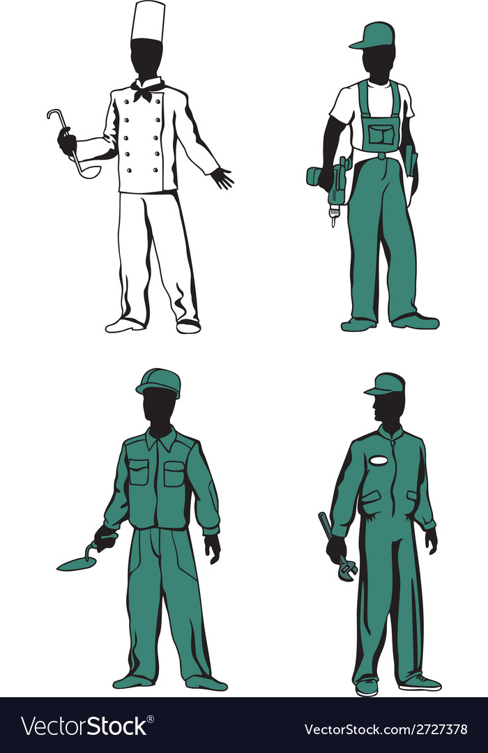 Different professions Royalty Free Vector Image