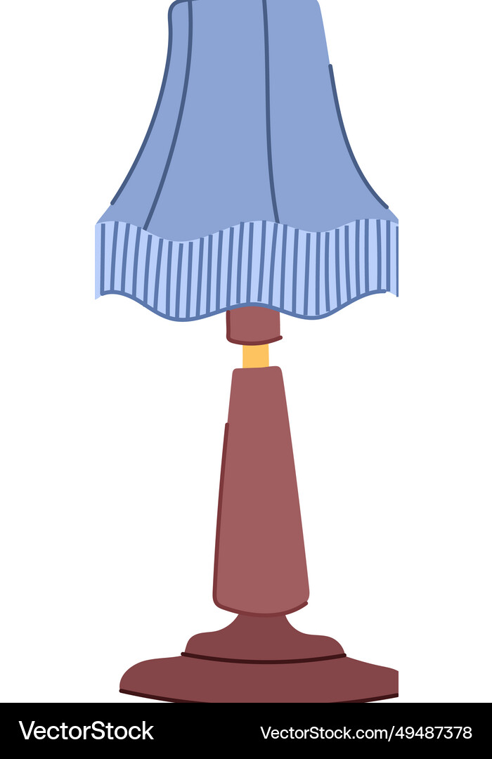 Retro vintage table lamp cartoon Royalty Free Vector Image