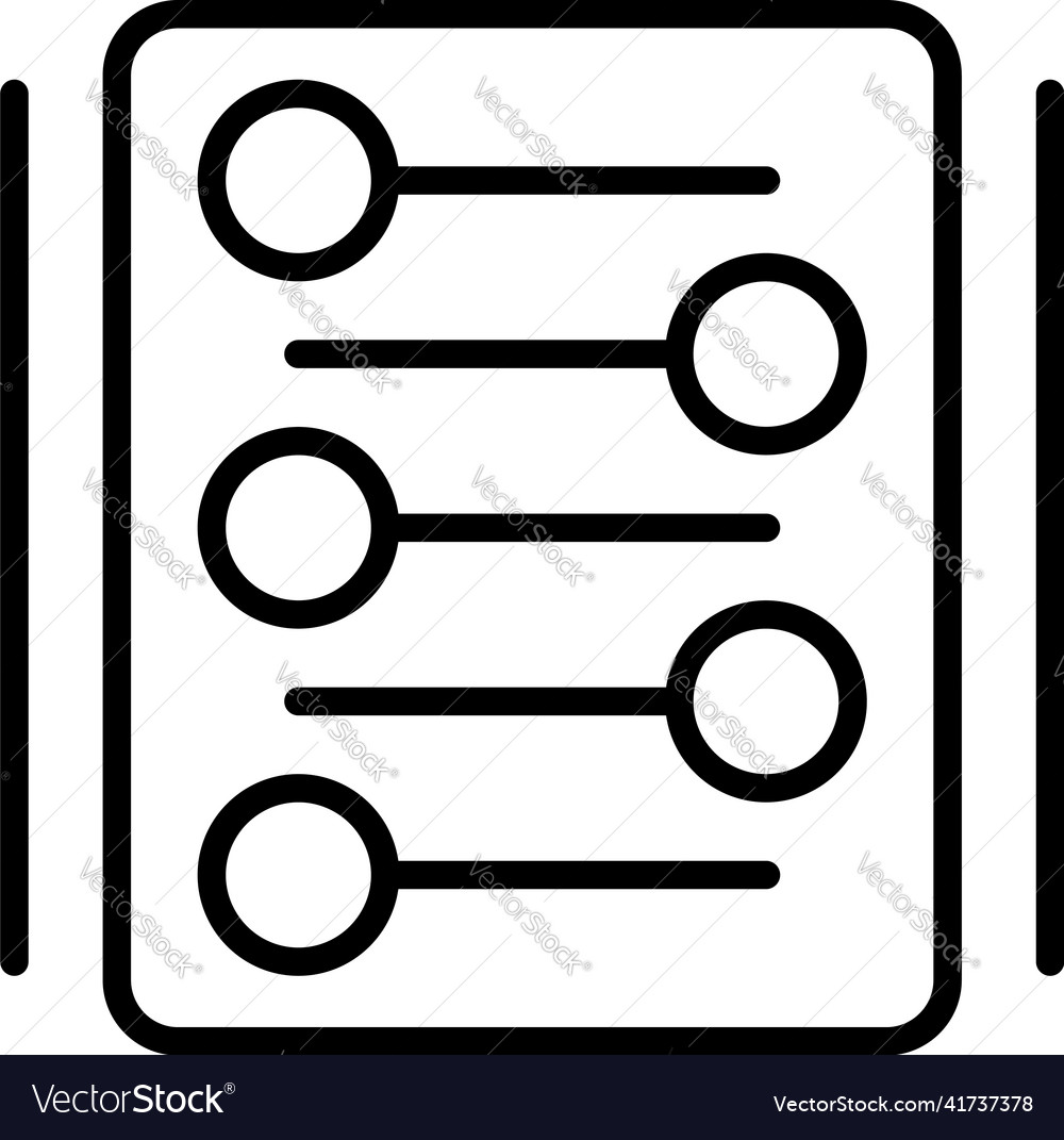 To do list icon outline work process Royalty Free Vector