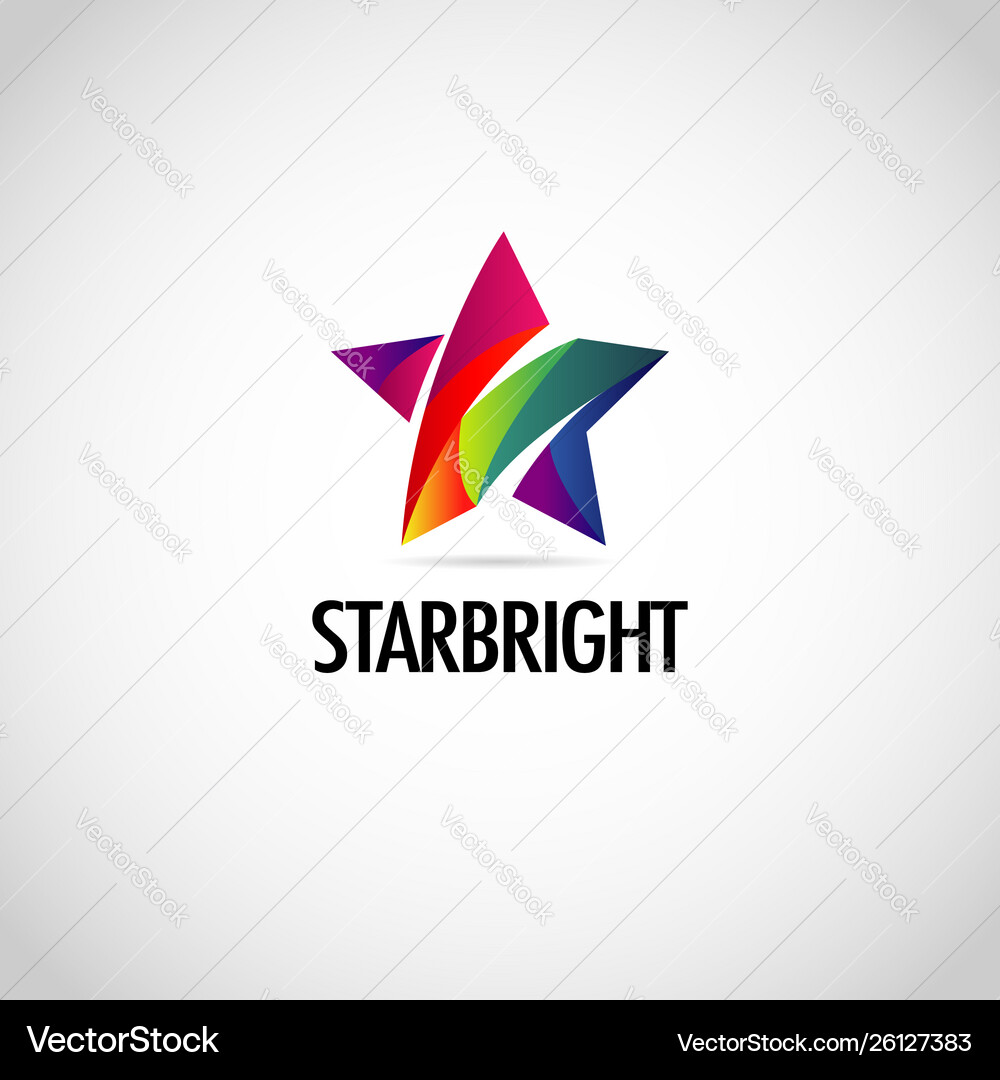 Abstract colorful star logo symbol Royalty Free Vector Image