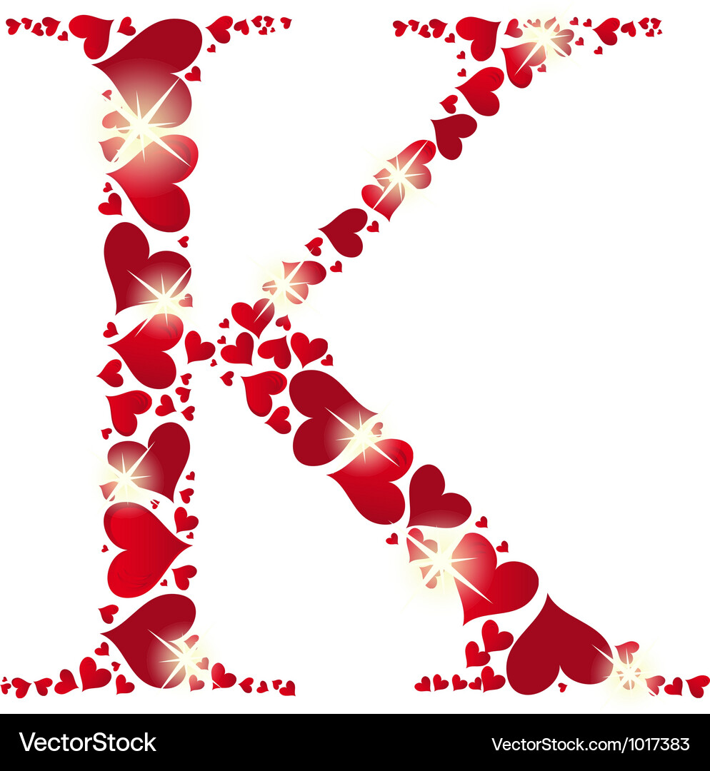 Alphabet of hearts Royalty Free Vector Image - VectorStock
