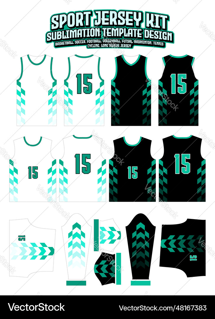 Arrow green jersey design sportswear pattern Vector Image