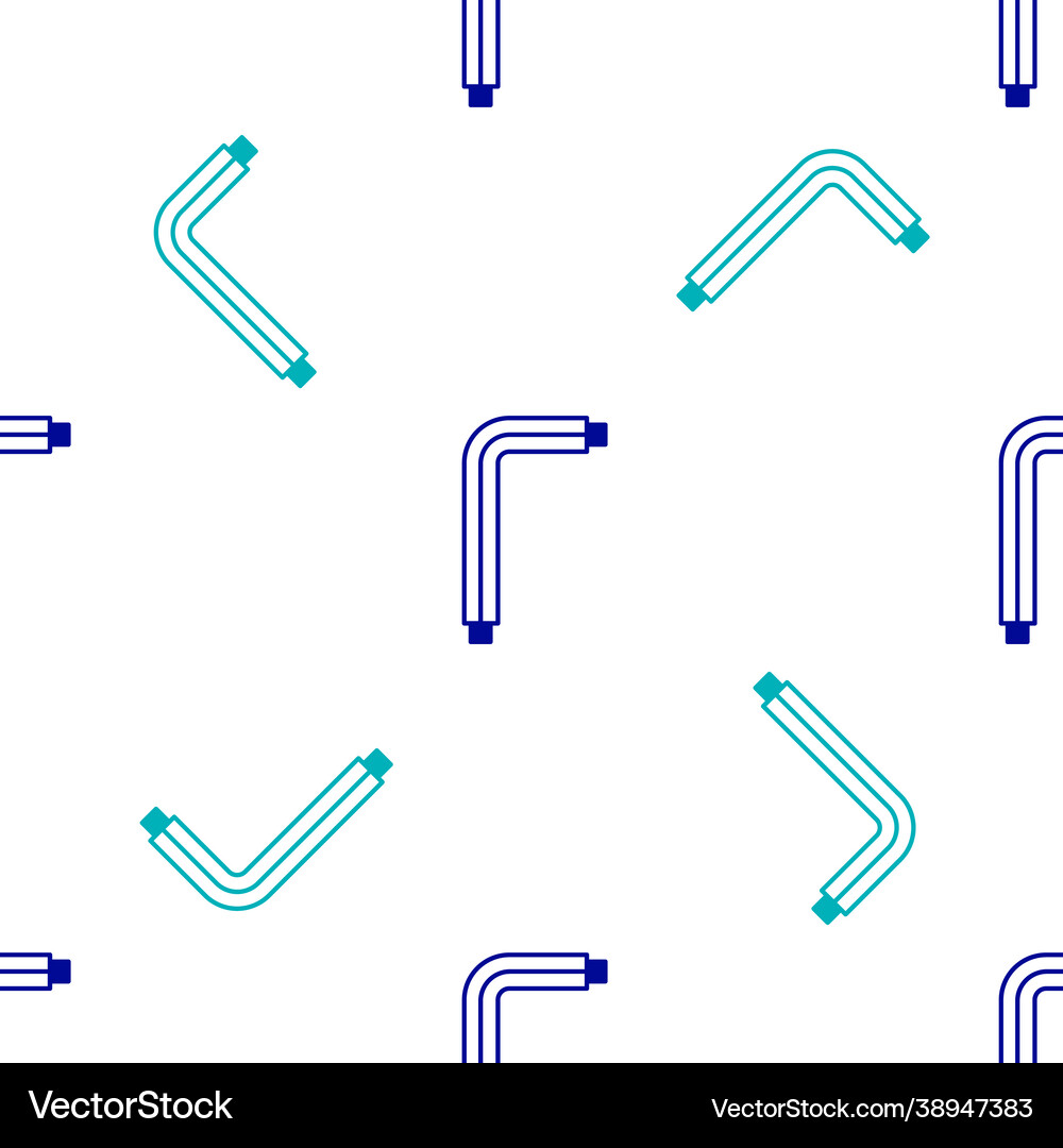 Blue tool allen keys icon isolated seamless Vector Image