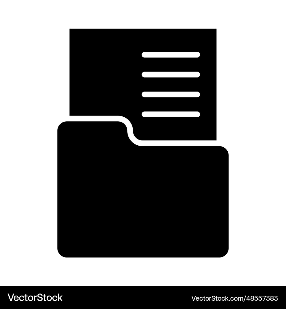 Dossier glyph icon for personal and commercial use