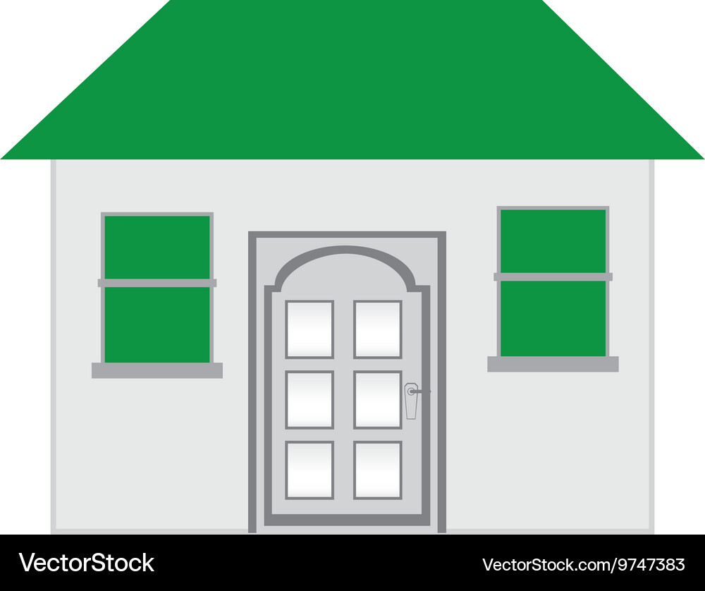 House exterior isolated icon design Royalty Free Vector