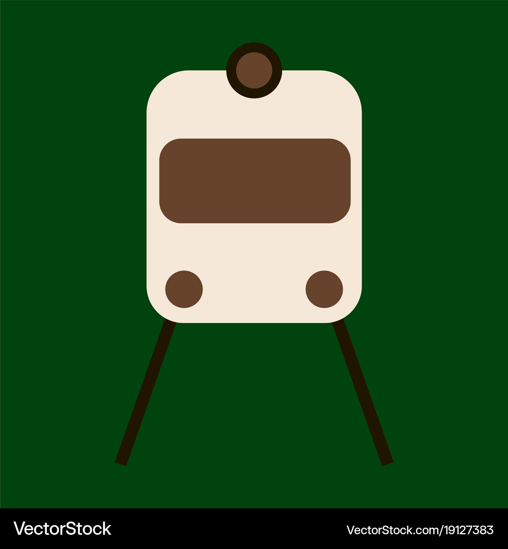 Icon in flat design for airport train Royalty Free Vector