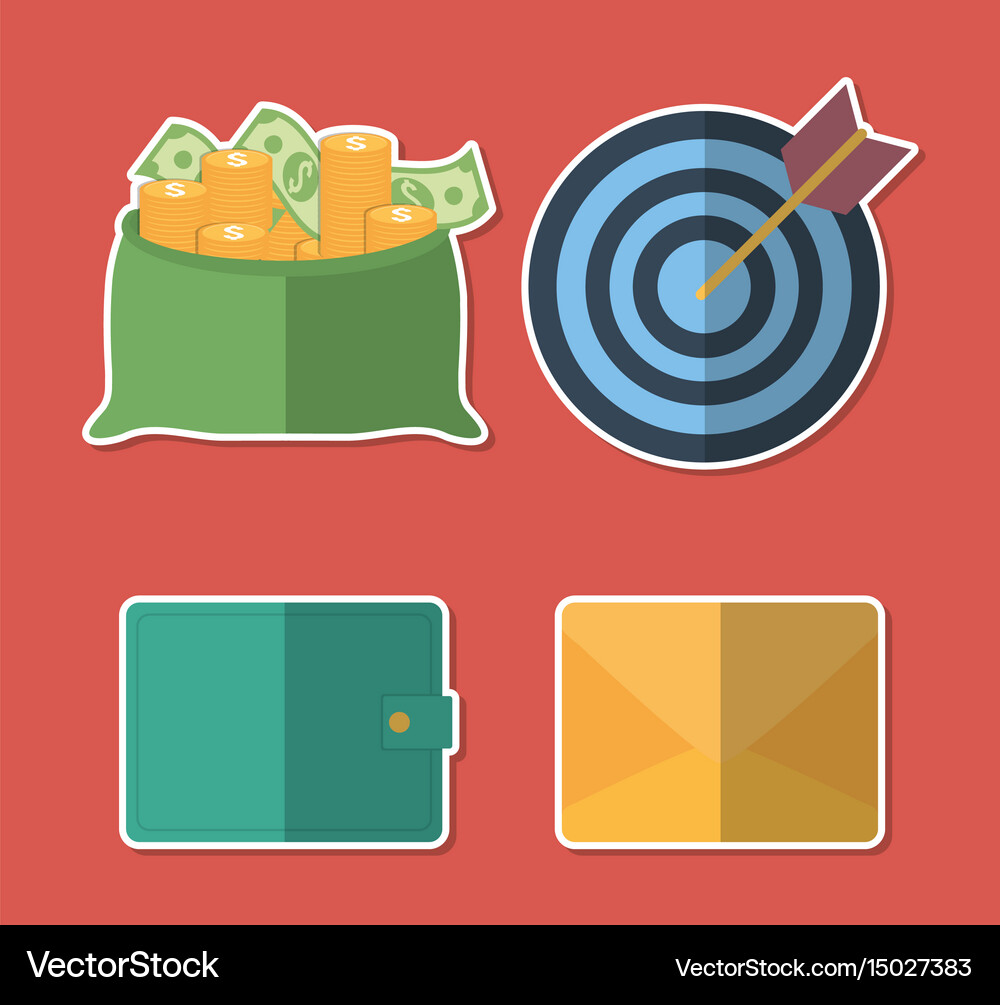 Money related icons Royalty Free Vector Image - VectorStock