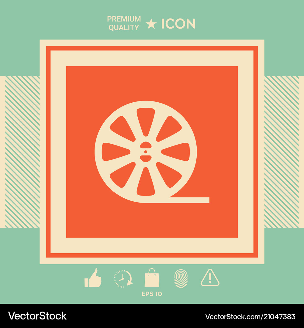 Reel film icon Royalty Free Vector Image - VectorStock