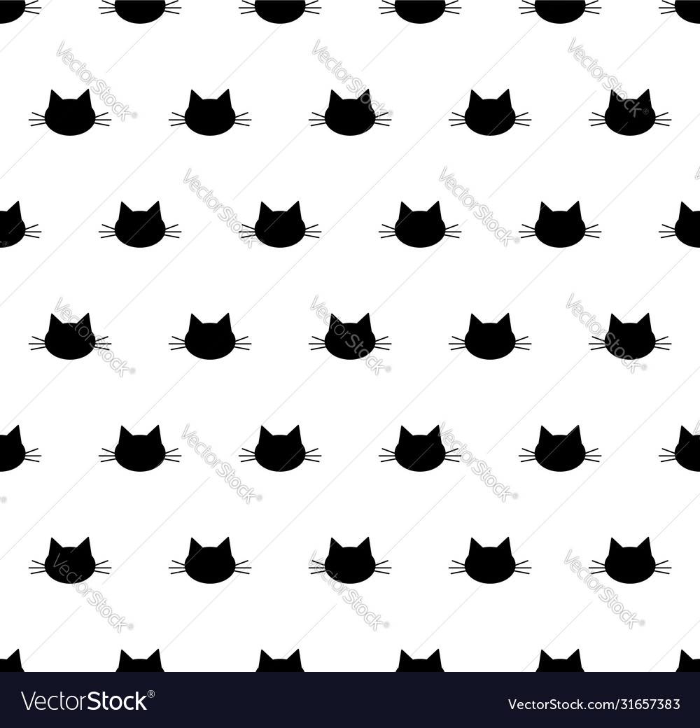 Seamless cat pattern background texture Royalty Free Vector