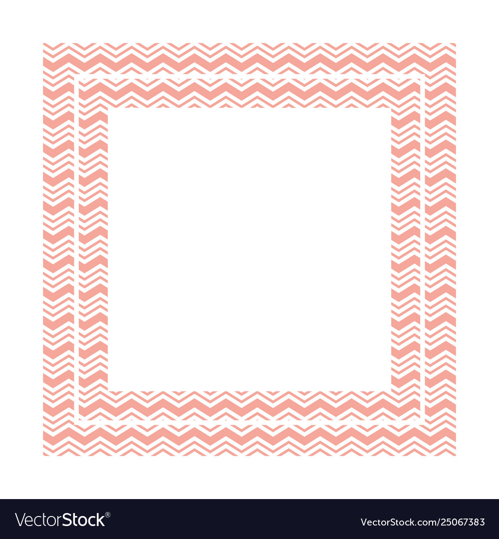 Textile pattern frame isolated icon Royalty Free Vector