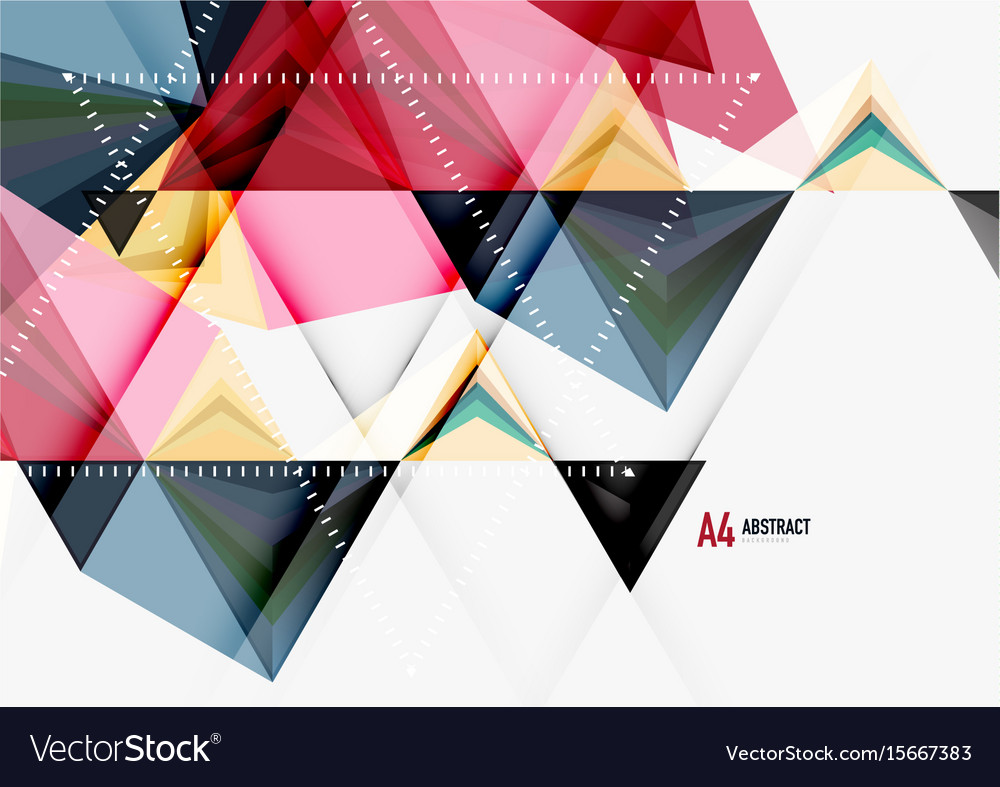 Triangular low poly a4 size geometric Royalty Free Vector